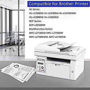 KCMYTONER Compatible Toner Cartridge Replacement for Brother TN760 TN730 TN-760 to use with MFC-L2710DW HL-L2350DW HL-L2390DW DCP-L2550DW MFC-L2750DW Printer - Black 1 Pack