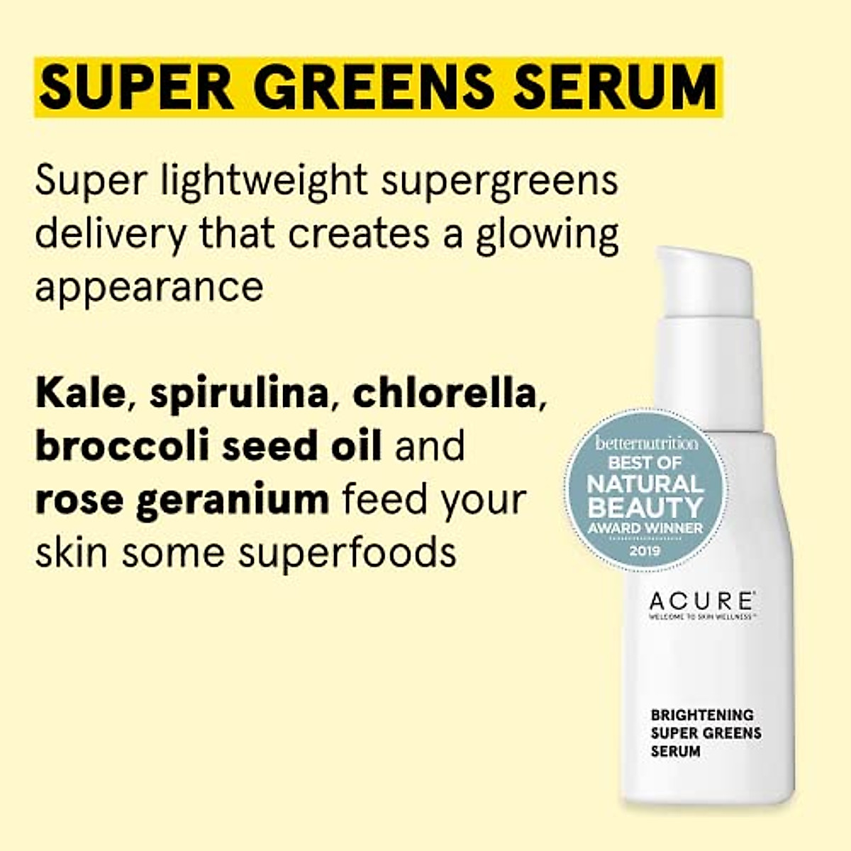 Acure Spring Glow Kit | 100% Vegan | For A Brighter Appearance | Includes Brightening Facial Scrub & Brightening Super Greens Serum