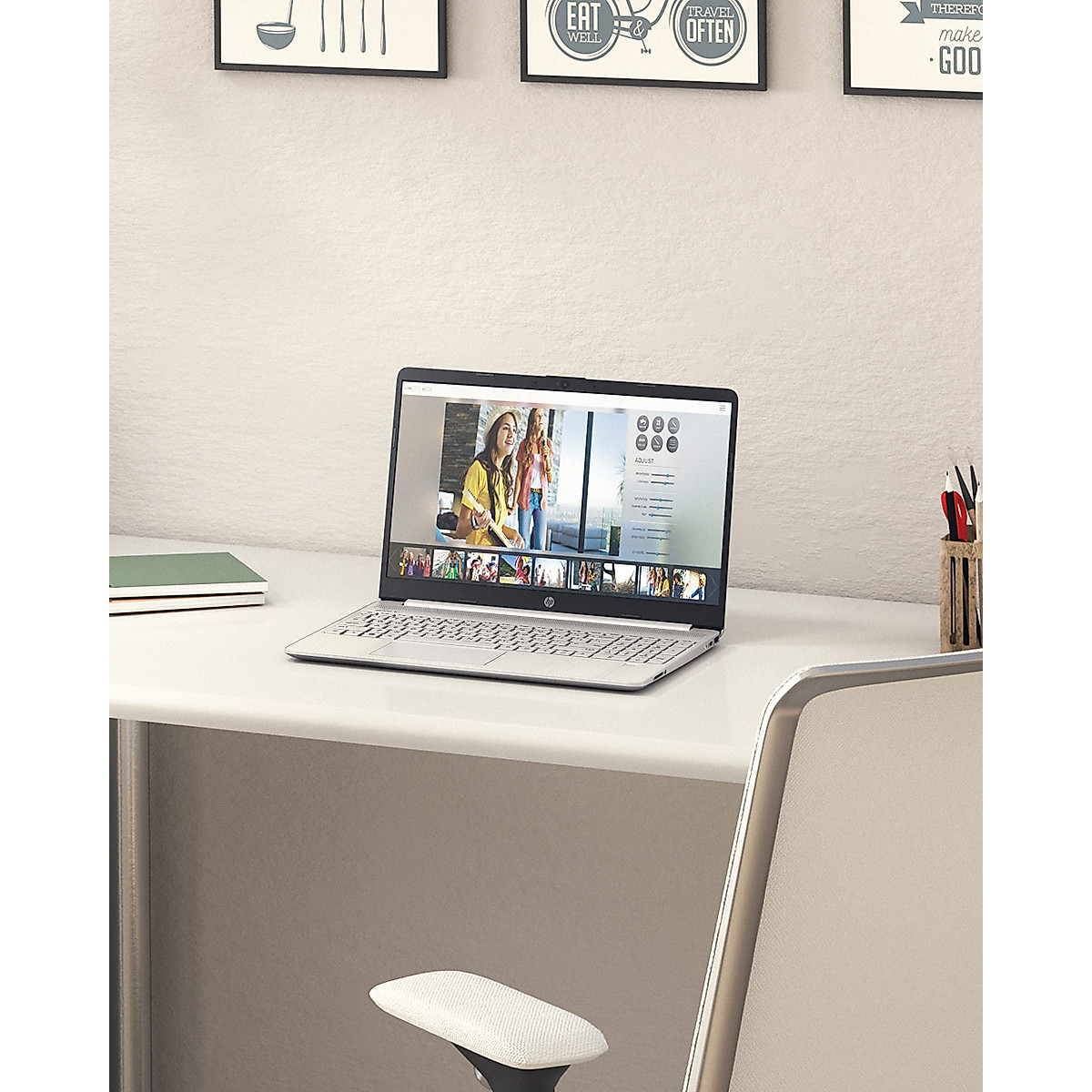 HP 15 inch Laptop, Intel Pentium Gold 7505 Processor, Intel UHD Graphics, 128 GB SSD, Windows 10 Home (15-dy2010nr, Natural Silver)