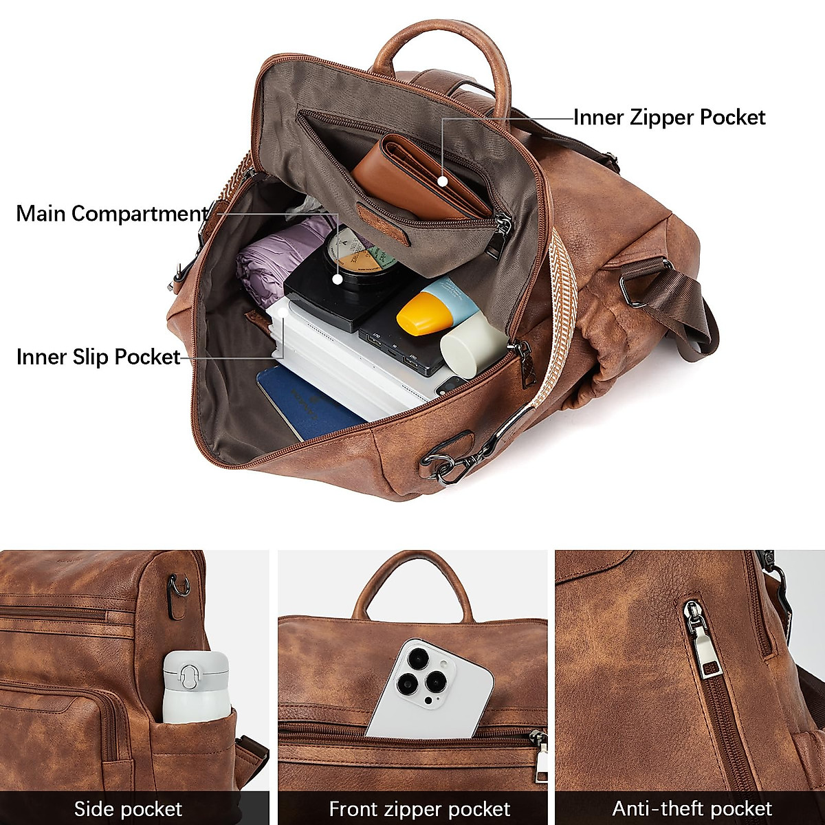 BOSTANTEN Small Wallet For Women ＆ Backpack for women