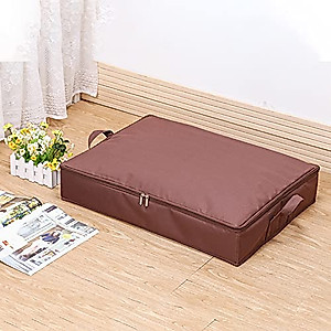 RSTYS Under Bed Storage Containers Bin With Lid,Underbed Bag Organizer Bins,Large Underbed Storage Organizer Box with Handle,Foldable Storage Drawer Organizer for Clothes, Blanket