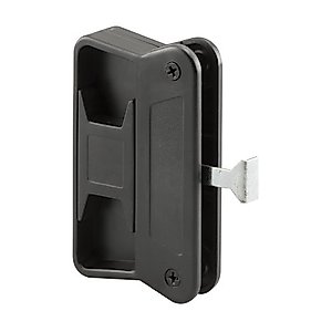 Prime-Line A 201 Sliding Screen Door Handle with Long Latch, Black