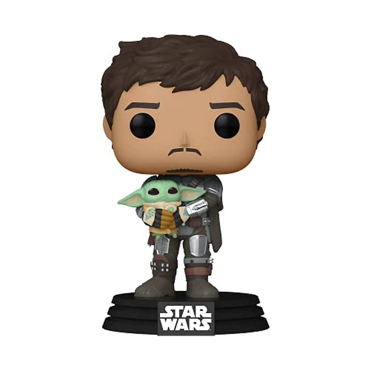 Funko Pop! Star Wars: The Mandalorian (Din Djarrin) Holding The Child (Grogu) Vinyl Bobblehead