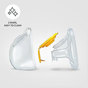 Medela Hands-Free Collection Cups, Compatible with Freestyle Flex, Pump in Style with MaxFlow, and Swing Maxi Electric Breast Pumps, 1 Set of 2 Cups