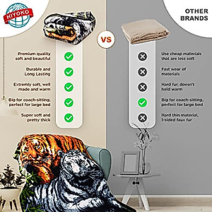 Tiger Blanket Mink Blanket Korean Blanket Heavy Blankets Queen Size Tiger Throw Blanket Korean Mink Blanket Tiger Statue Animal Blanket Bed Warm Blanket Full Queen Animal Blankets Mexican Blanket