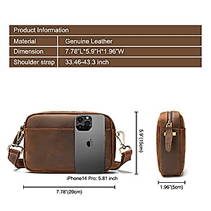 IVESIGN Crossbody Bag Leather Shoulder Bags Satchel Handbag Small Crossbody Purse for women