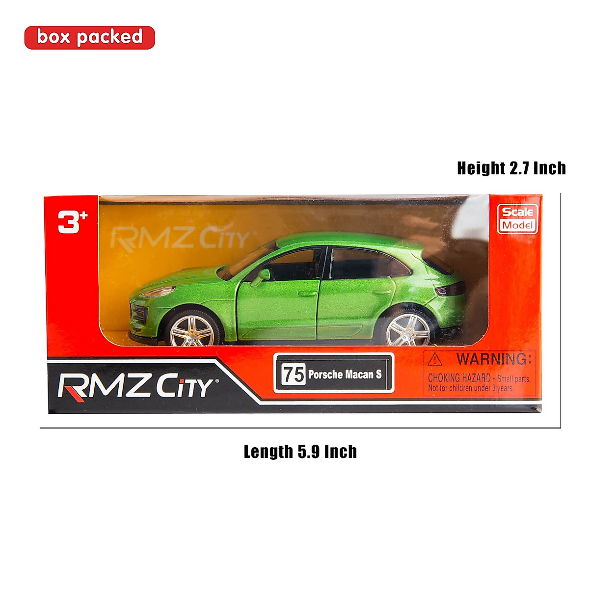 RMZ City 1:36 Scale Diecasting Alloy Car Model Porsche McCann Toy Car, Pull Back Vehicles Toy Car for Toddlers Kids Boys Girls Gift (Green)