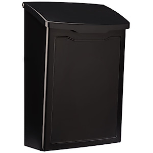 Architectural Mailboxes 2681B Black Marina Wall Mount Mailbox, Small