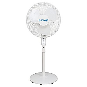 Hurricane Supreme Oscillating Stand Fan w/ Remote 16 in - White