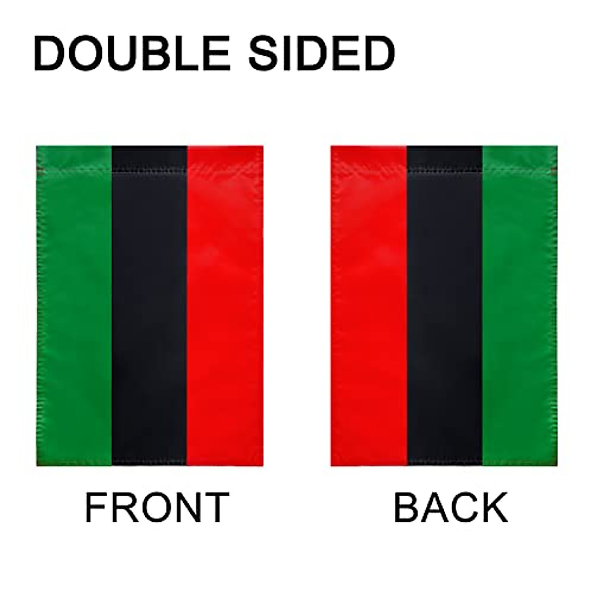 TSMD Afro American Garden Flag Pan-African Flags Double Sided Outdoor Yard Decorative,12"x 18",2 Pack