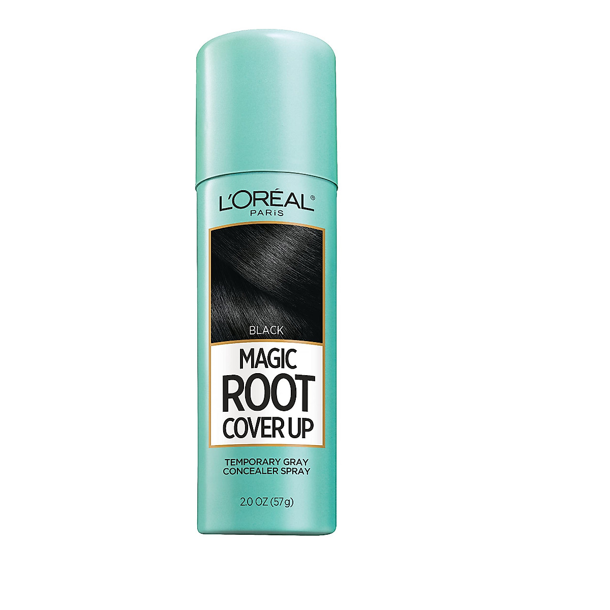 L'Oreal Paris Root Cover Up Temporary Gray Concealer Spray, Hair Color Spray with Filling & Thickening Coverage, Black, Packaging May Vary