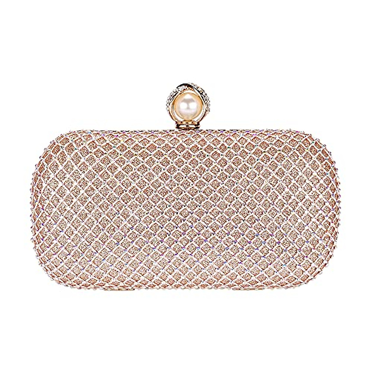 Mulian LilY M106 Glitter Clutch Purse For Women Sparkly evening bags Prom Party Handbag Rose Gold