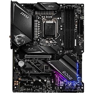 MSI MPG Z490 Gaming Edge WiFi ATX Gaming Motherboard (10th Gen Intel Core, LGA 1200 Socket, DDR4, CF, Dual M.2 Slots, USB 3.2 Gen 2, Wi-Fi 6, DP/HDMI, Mystic Light RGB) (Renewed)