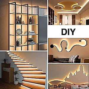 Onforu Warm White LED Strip Lights, 49.2ft 3000K White Dimmable Strip Lighting, 2835 LEDs Tape Light, 15m 12V Adhesive Rope Christmas Light, Flexible Ribbon Light for Kitchen Cabinet Bedroom Wardrobe