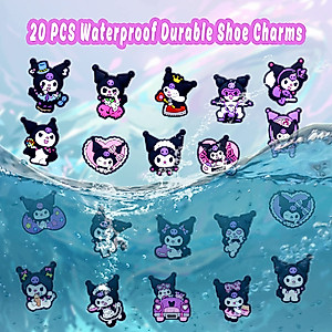 Fvrkiafa 20 PCS Shoe Charms for Girls Kids Women Teens, Girly Cute Kawaii Shoe Pins Accessories Decorations, Party Favors Birthday Gifts Cute Stuff