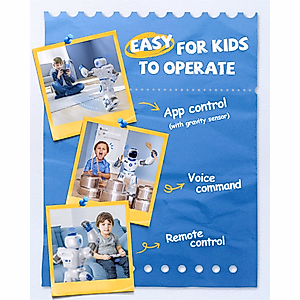 Ruko 1088 Smart Robots for Kids, Large Programmable Interactive RC Robot with Voice Control, APP Control, Present for 4 5 6 7 8 9 Years Old Kids Boys and Girls