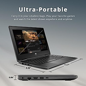 HP 2022 11.6" Pro x360 Fortis G9 Multi-Touch 2-in-1 Laptop, Intel pentium N6000 Processor, 8GB RAM, 128GB SSD, Intel UHD Graphics, 720p Webcam, Stylus Pen, Win 10 Pro, Black.