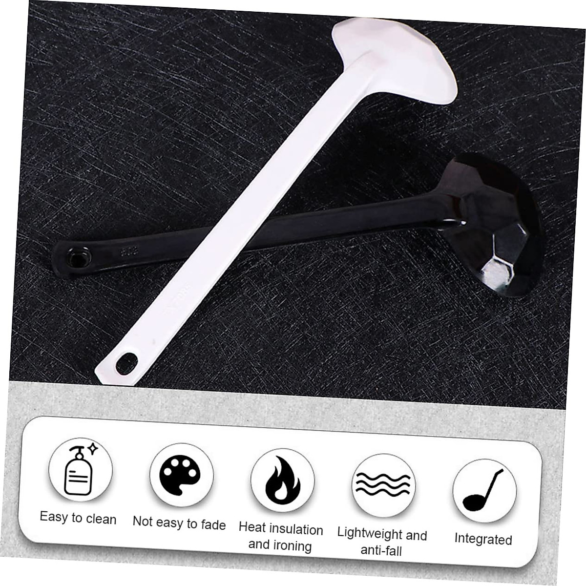 5pcs Hot Pot Seasoning Spoon Ramen Soup Spoons Cooking Spoon Tagliatelle Ramen Spoon Silicone Deep Spoon Miso Spoons Ramen Ladle Spoons Heavy Turtle Shell Melamine