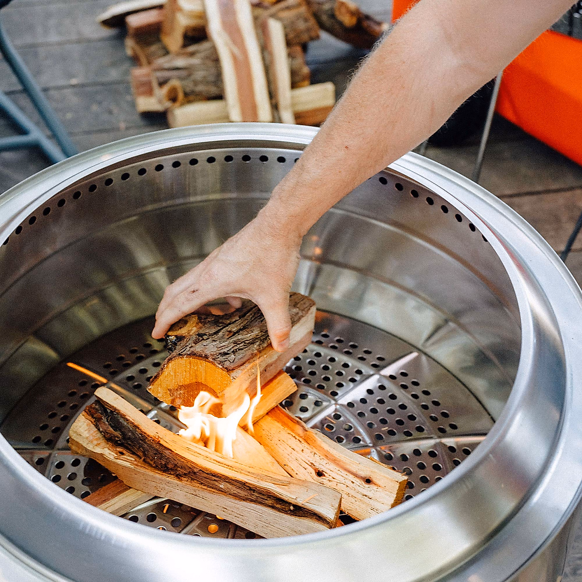 Solo Stove Yukon Essential Bundle | Portable Smokeless Fire Pit Stainless Steel for Wood Burning, Incl. Yukon Fire Pit, Lid and Stand, Diameter: 27in, Height: 19.8in, Weight: 40.35lbs