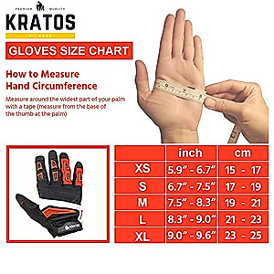 Kratos Anti-Slip Cycling Gloves for Men and Women, Touchscreen Breathable Bicycle Gloves| Mountain Bike Gloves for BMX ATV MTB Riding, Road Racing, Bicycle, Boating.