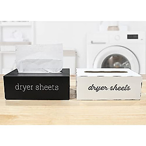AuldHome Farmhouse Dryer Sheet Dispenser (Black); Countertop Enamelware Fabric Softener Sheet Holder for Laundry Room