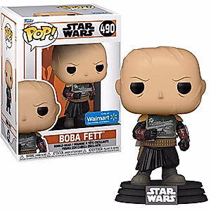 Funko Pop! Star Wars: Mandalorian - Boba Fett Without Helmet Vinyl Bobblehead Exclusive