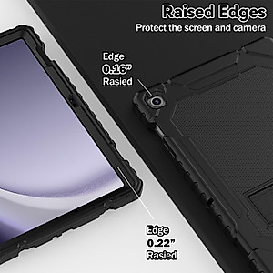 Grifobes for Samsung Galaxy Tab A9 Plus 11 Inch 2023 Cases, Heavy Duty Shockproof Rugged Cover for New Samsung Tablet A9+ 11" Case (SM-X210/X216/X218) with Kickstand for Kids Men, Black