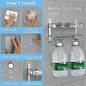 Yocice Wall Mounted Shoe Rack Accessories SMA01, Sticky Mounts, Adhesive Base,Locked by Nuts and Screws Shoe Rack SM02, SM03, SM05,SM06