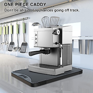 BVN Rolling Tray Appliance Slider: Sliding Tray for Coffee Maker, Coffee Maker Slider, Coffee Caddy, Coffee Pot Slider for Counter, Kitchen Appliances Blender Toaster Air Fryer Food Processors Mixer