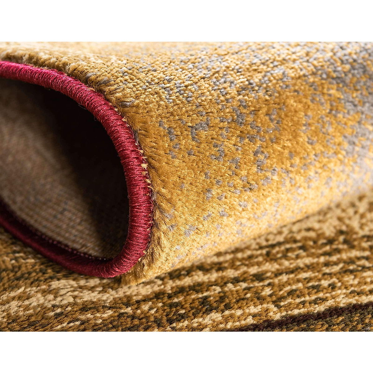 Unique Loom Barista Collection Area Rug - Timor (9' x 12' Rectangle, Multi/ Red)