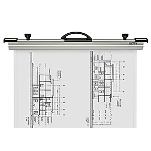 Hang-A-Plan, 24 Inches General Hanging Clamp, Silver, Holds up to 150 Plans, Single Clamp