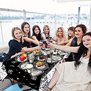 Bride or Die Bachelorette Party Decorations-121Pcs Halloween Bride or Die Paper Plates and Napkins Cups and Tablecloth Disposable Dinnerware Set for Bridal Shower Engagement Wedding Bachelorette Party