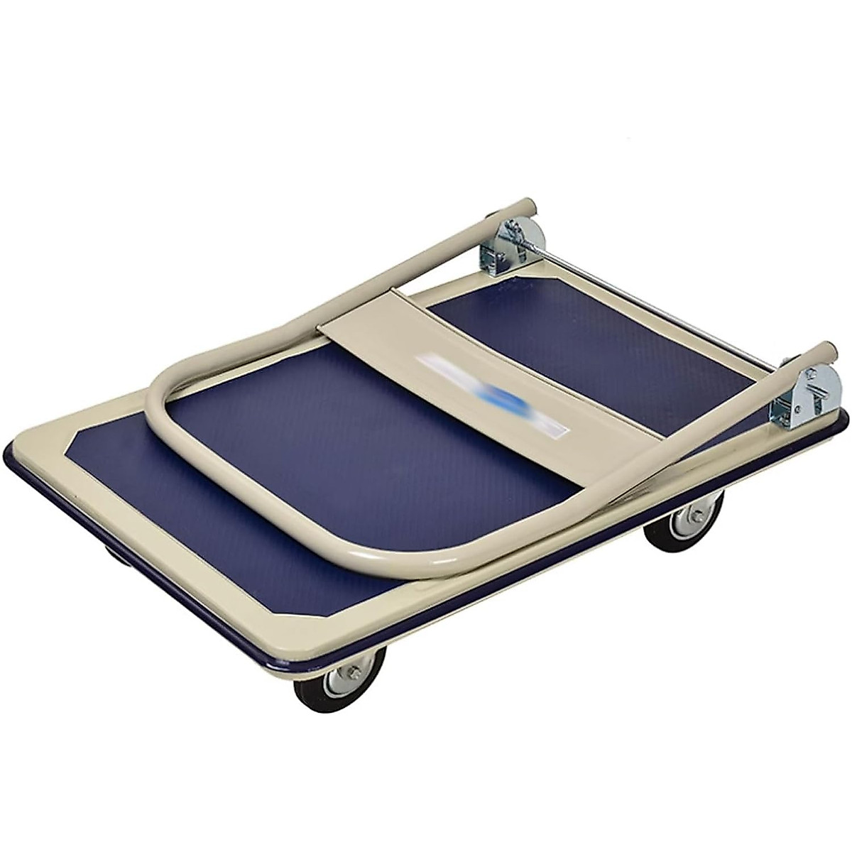 Platform Truck Heavy Platform Truck with Wheel Folding Push Cart Metal Flat Handtruck Load 330lbs Flat Bed Wagon Silent Moving Dolly Cart Reliable