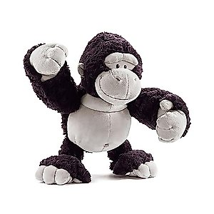 LRUNTEC Cute Plush Gorilla Stuffed Animal, Kawaii Forest Soft Animals Themed Cuddle Doll for Children - 10 inch