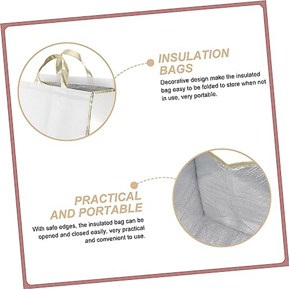 BESPORTBLE Tote Bags bag catering bags insulated bag tote bags portable Packing Insulated Bag