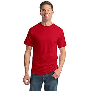 JERZEES Adult Dri-Power Heavyweight Blend T-Shirt , Medium, True Red