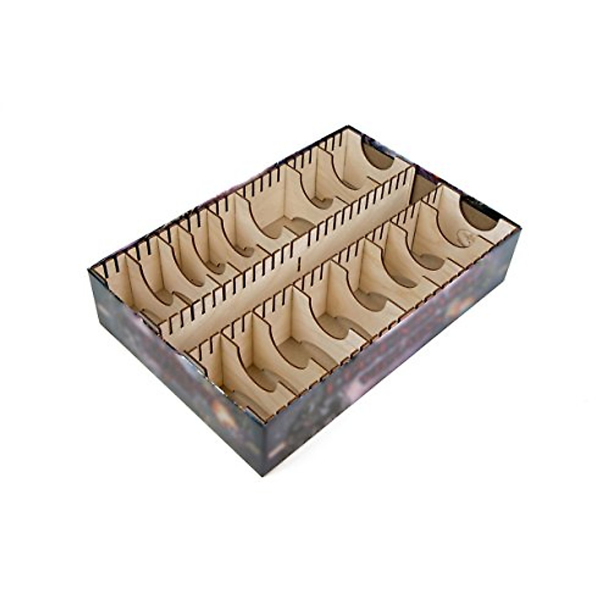 The Broken Token Board Game Organizer - Legendary Villains Compatible Wood Storage Box with Multiple Dividers