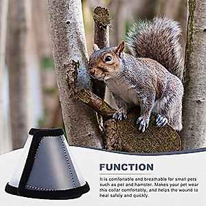 balacoo 2Pcs Small Pet Hamster Recovery Collar Soft Mini Elizabeth Circle Adjustable Neck Cone for Small Animals Rabbits Guinea- Pigs Hamster Hedgehog Birds