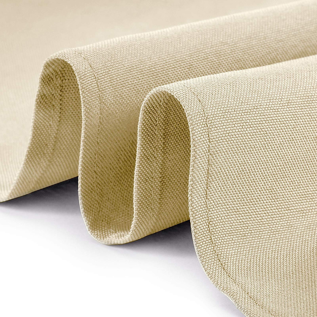 Lann's Linens - 10 Premium 108" Round Tablecloths for Wedding/Banquet/Restaurant - Polyester Fabric Table Cloths - Beige
