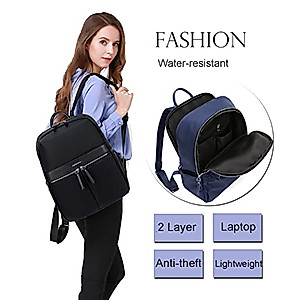 Shaelyka Laptop Backpack for Women, Water-resistant Backpack with Anti-theft Pocket Medium