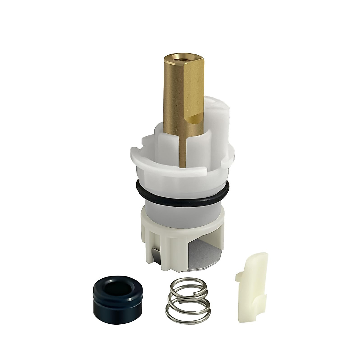 KEQGPCBE 1 Pack Replacement Faucet Cartridges for RP25513 Faucet Stem Assembly Repair Kit for Delta Two Handle Lavatory Centerset Widespread Bathroom Faucet RP4993 Seat and Spring