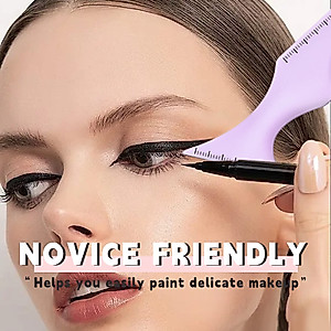 2PCS 5 in1 Eyeliner Stencils Silicone Winged Tip Eyeliner Aid Eyebrow Pencil Stencils Multi-Purpose Eye Makeup Tool for Winged Eyeliner, Defined Eyebrow, Eyelash, Face Contour and Lip Line