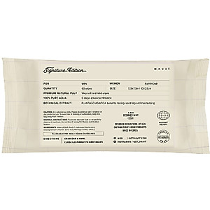 HAVIT Signature Edition Flushable Wipes for Women, Plant-Based Cloth with Natural Pulp, Plantago Asiatica Extracts, 360 Coutns (60 Cloth of 6 Packs)