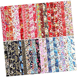 Fabric Scraps Yellow Decor Vintage Decor 40pcs Japanese Sewing Patchwork Japanese Decor Strip Cotton Retro Decor Quilting Fabric Jellyroll