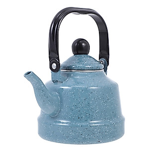 IMIKEYA Enamel Water Kettle Vintage Stovetop Teapots 1.1l Enameled Teapots Heating Water Kettle Large-capacity Coffee Pots for Home Kitchen Cookware Supplies Green