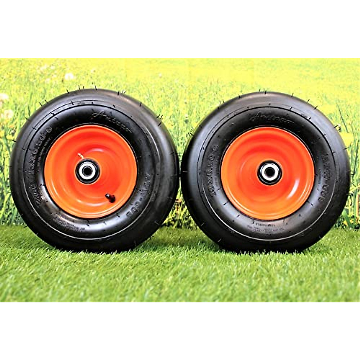 (Set of 2) Bad Boy 13x6.50-6 Pneumatic Orange Assemblies. Replaces 022-2006-00. Fits Maverick, Outlaw, and Diesel Series