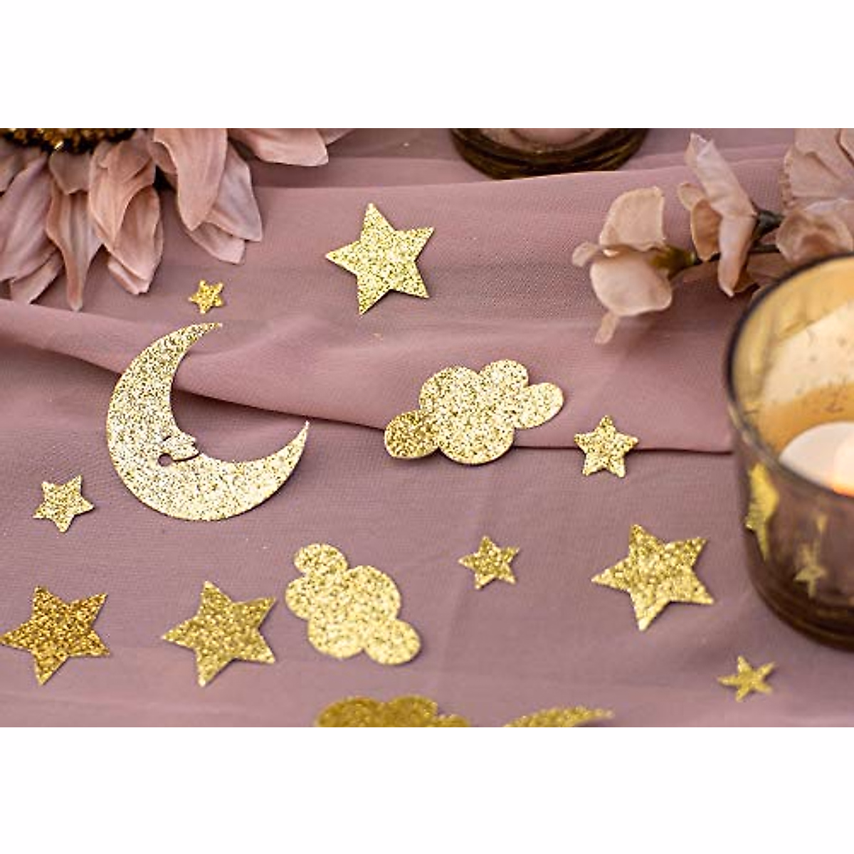 Twinkle Twinkle Little Star Baby Shower, Star Confetti, Moon Confetti, Moon and Stars Baby Shower
