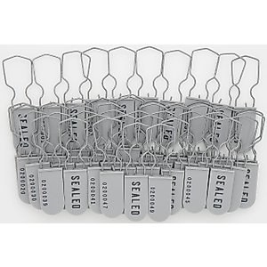 Electric Meter Security Seal Wire Padlock Pack of 50 (Grey)