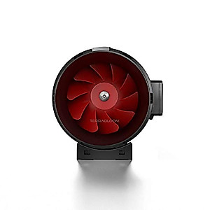 TerraBloom 6 Inch (150mm) Inline Fan - 395 CFM Exhaust Duct Fan, Built-In Speed Controller, ETL Listed, Pre-Wired 6 FT Grounded Cord - For Use In Grow Tents With Carbon Filters, Fixtures, Attics