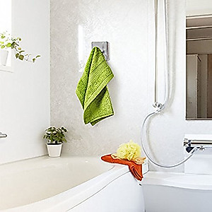 FrontTech Adhesive Hooks Heavy Duty Wall Hooks Waterproof Stainless Steel Hooks for Hanging Coat, Hat,Towel Robe Hook Rack Wall Mount- Bathroom and Bedroom 4-Packs